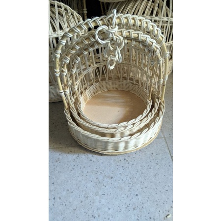 Jual KERANJANG PARSEL HAMPERS AYUNAN BULAT ROTAN HALUS/SESERAHAN ...