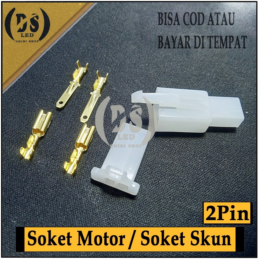 Jual Soket Motor 2Pin / Soket skun 2Pin / Conektor Kabel 2Pin / Soket ...