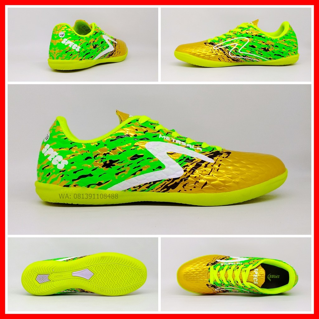 Jual Sepatu Futsal Dewasa Spcs Hijau Stabilo Emas Hitam Putih | Shopee ...