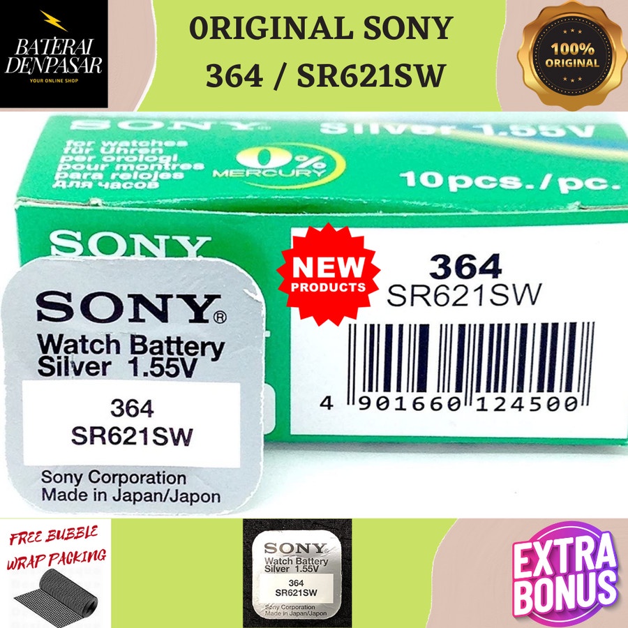 Jual ORIGINAL BATERAI BATTERY SONY 364 SR621SW AG1 LR621 621 164 531 ...