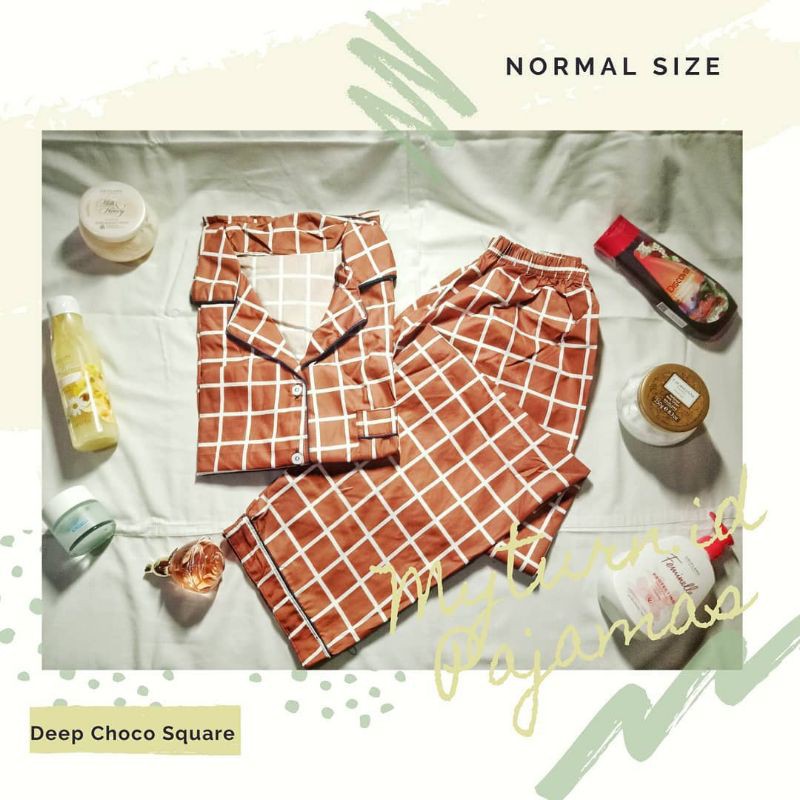Jual myturn's deep choco square pajama (NR) | Shopee Indonesia