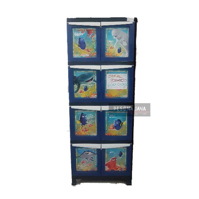 Jual Lemari Plastik Motif Nemo Napolly | Shopee Indonesia