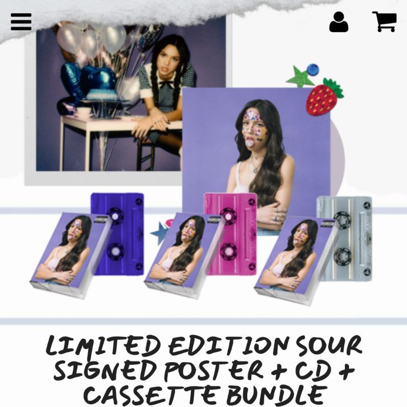 Jual SOUR SIGNED POSTER + CD + CASSETTE BUNDLE - Olivia Rodrigo ...