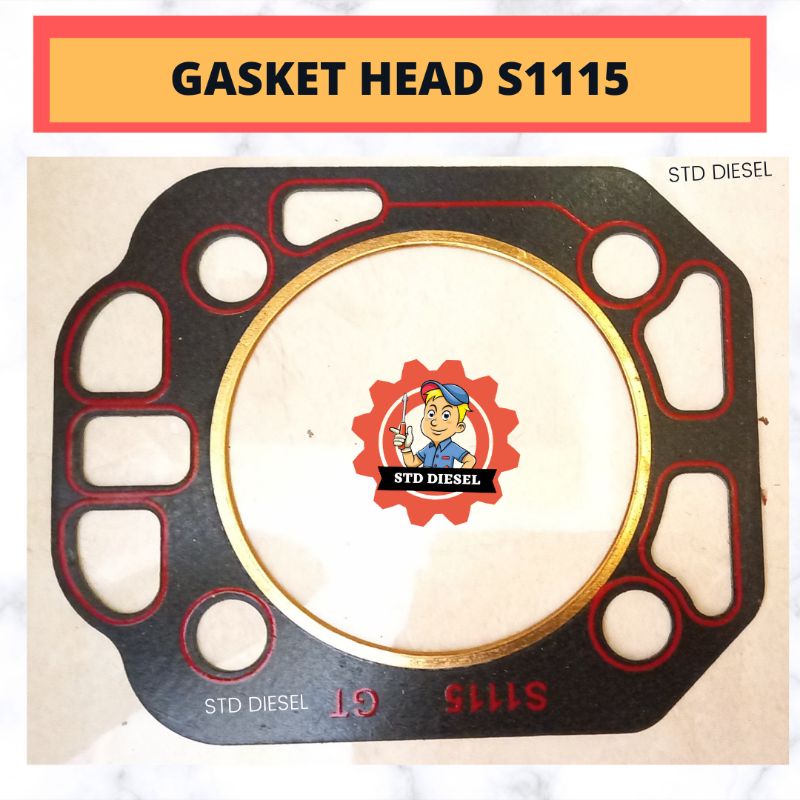 Jual GASKET HEAD S1115 ZS1115 MERAH PAKING HET HED SINDERKOP GASKET ...