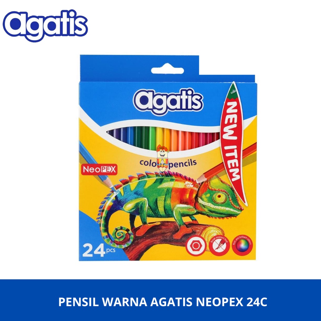 Jual Pensil warna / coloring pencil AGATIS NEOPEX 24 warna | Shopee ...