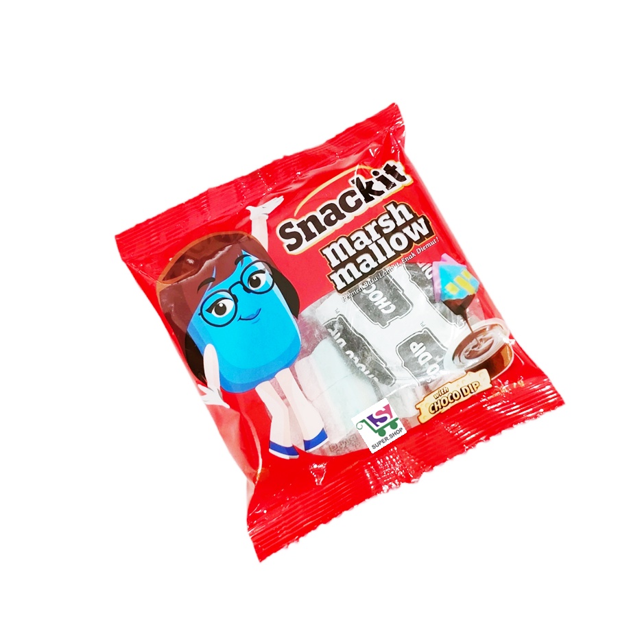 Jual Snackit Permen Marshmallow with Choco Dip SATUAN 7 Gram | Shopee ...