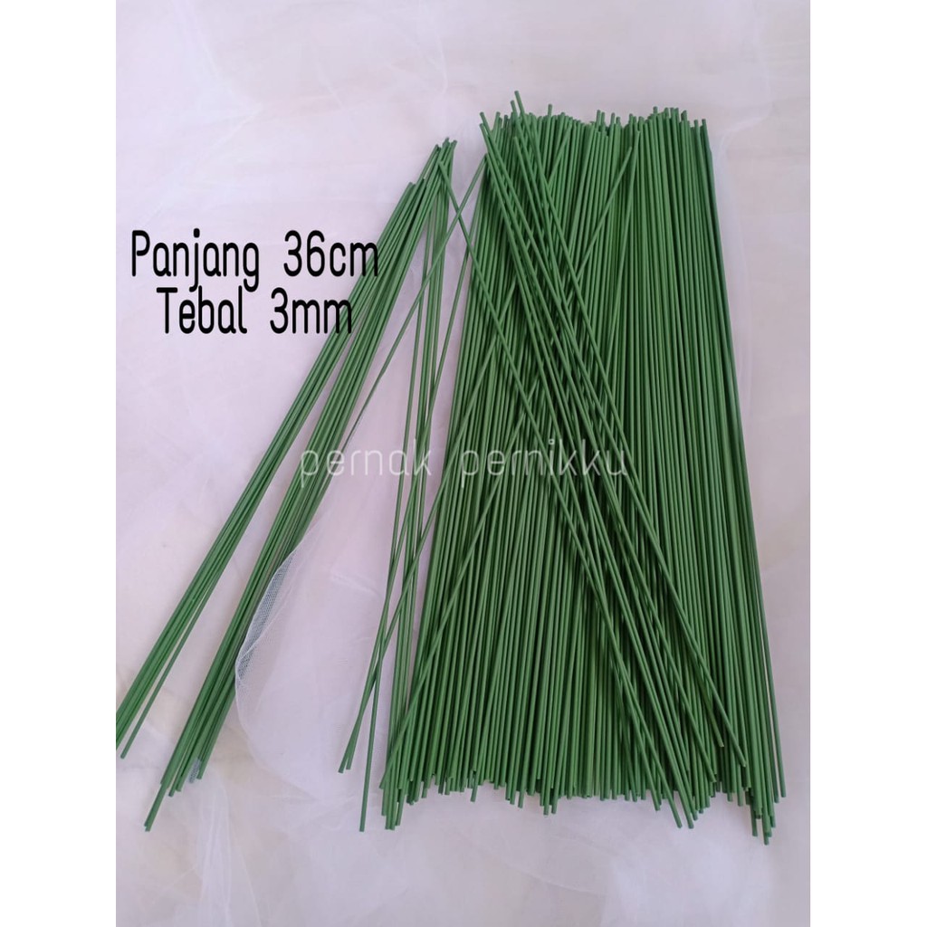 Jual Kawat Tangkai Bunga TEBAL HARGA PER PACK / Kawat Bunga Lapis ...