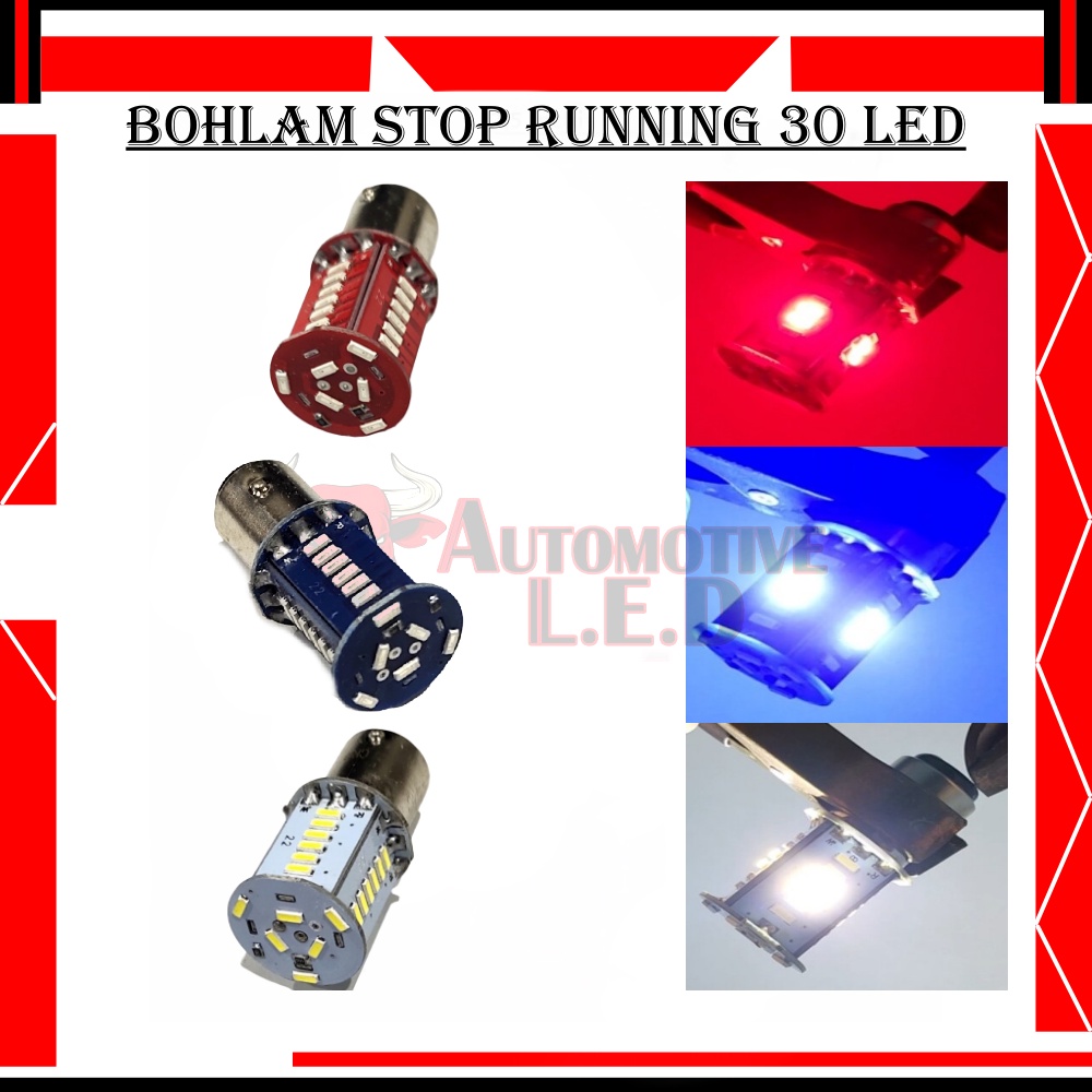 Jual ORIGINAL BOHLAM STOP 30 LED RUNNING LAMPU REM MOTOR BOHLAM STOP ...