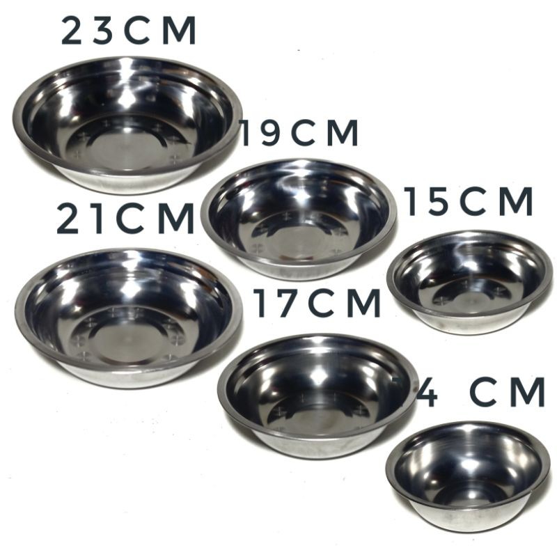 Jual MANGKOK STAINLESS STEEL KECIL, SEDANG, BESAR | MANGKUK KOBOKAN ...
