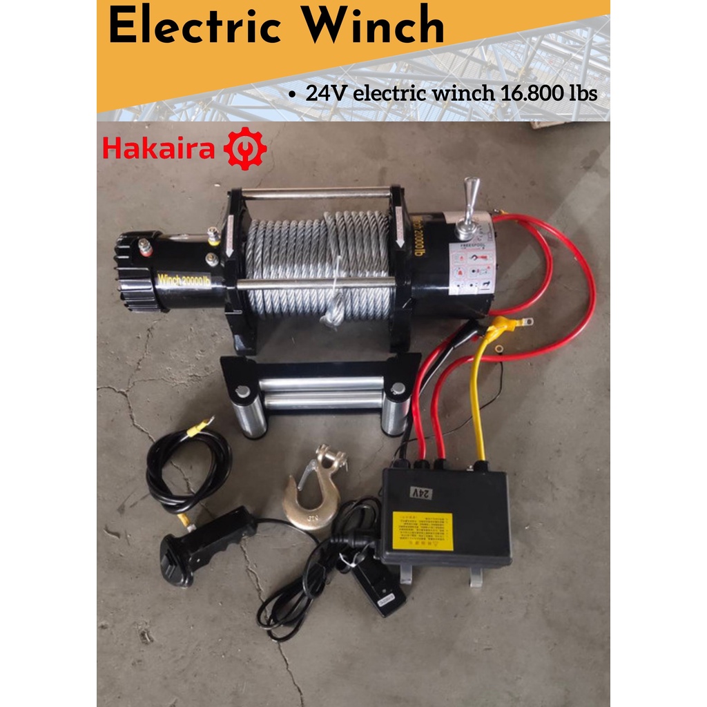 Jual Katrol - Electric Winch 24V 16800 lbs - derek mobil elektrik ...