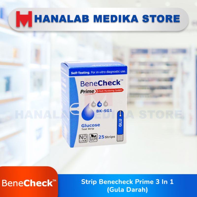 Jual Benecheck Prime Glucose Strip 25tes | Shopee Indonesia