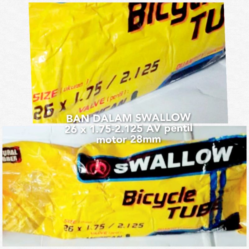 Jual BAN DALAM SWALLOW 26 x 1.75 - 2.125 AV pentil motor | Shopee Indonesia
