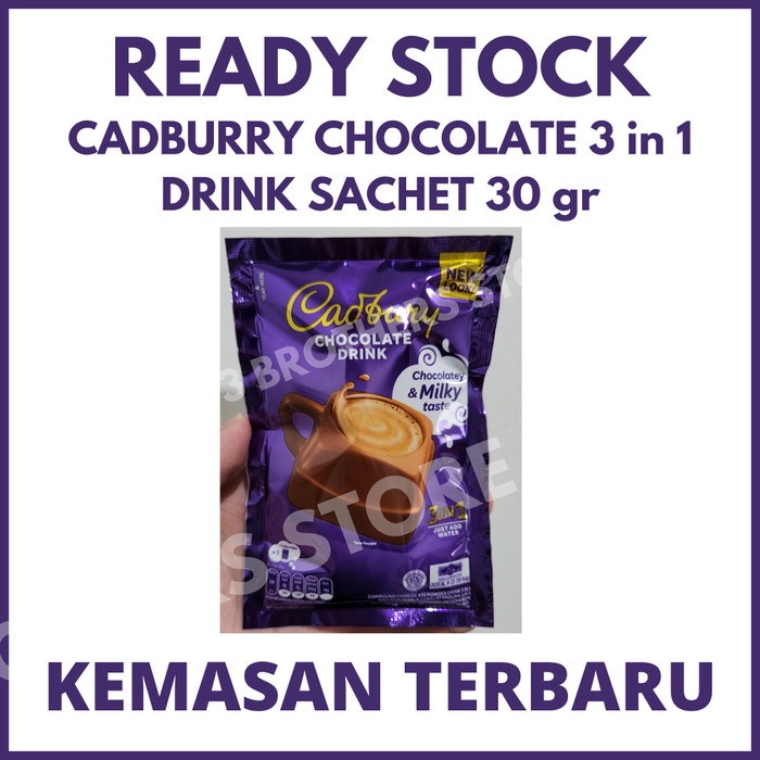 Jual Cadburry Chocolate Drink 3 in 1 Cadburry Hot Chocolate Coklat ...