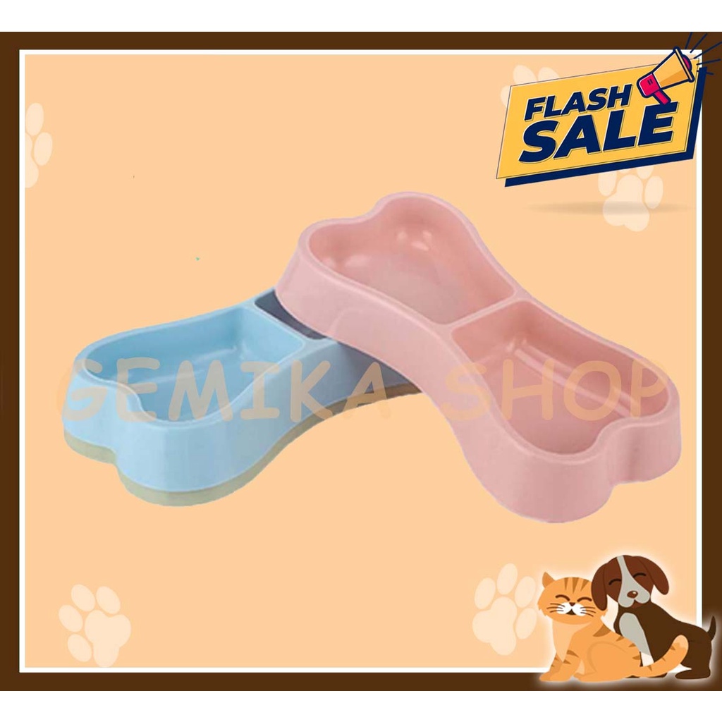 Jual TEMPAT MAKAN HEWAN BONE SHAPE [ PET BOWL ] | Shopee Indonesia