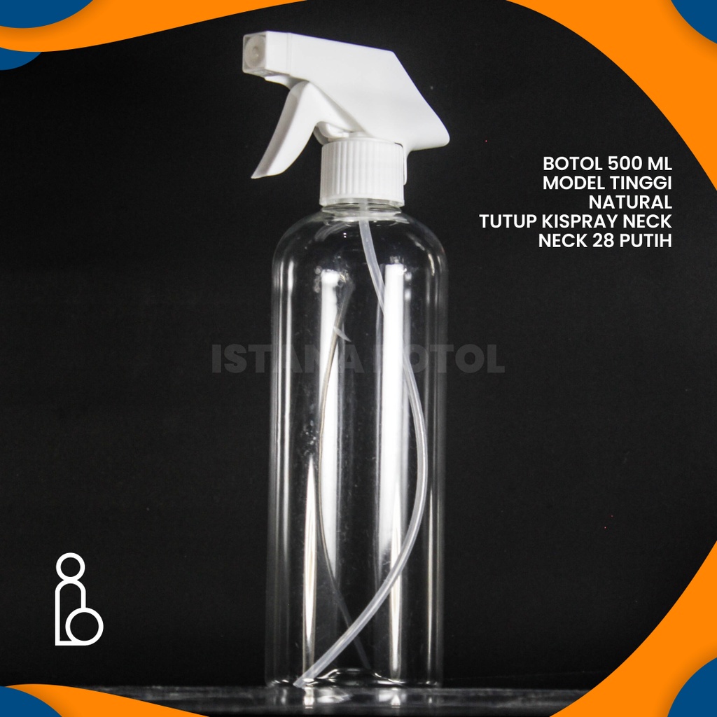 Jual BOTOL 500 ML MODEL TINGGI BENING KTUTUP KISPRAY SEMPROT | Shopee Indonesia