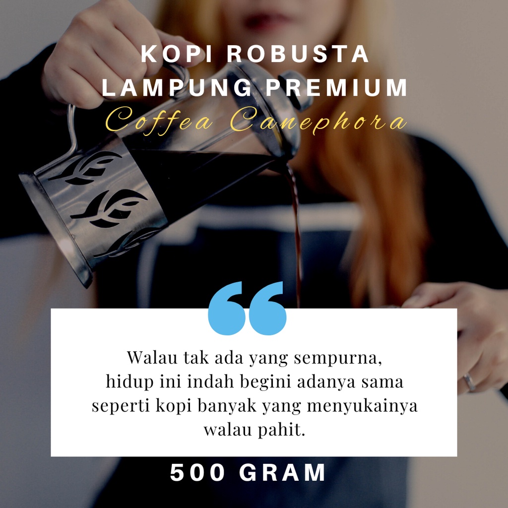 Jual Kopi Robusta Lampung Premium 500gr - Kopi Nusantara | Shopee Indonesia