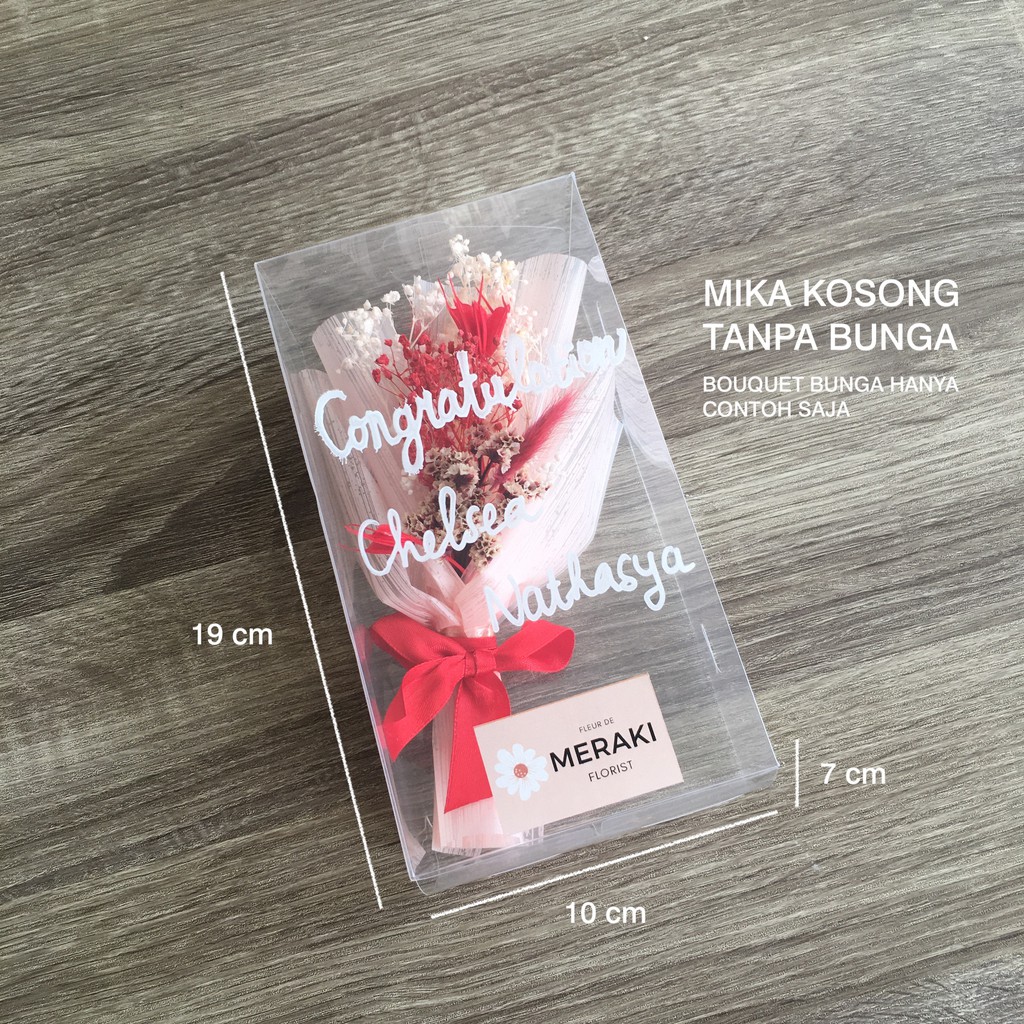 Jual Box Mika untuk Kartu Ucapan 3D atau Mini Buket Bunga Dried (Kosong ...