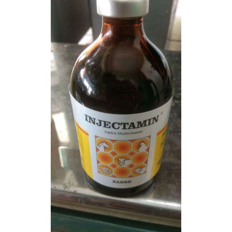 Jual Injectamin inj 100ml, Multivitamin lengkap Hewan -PT Sanbe Farma ...