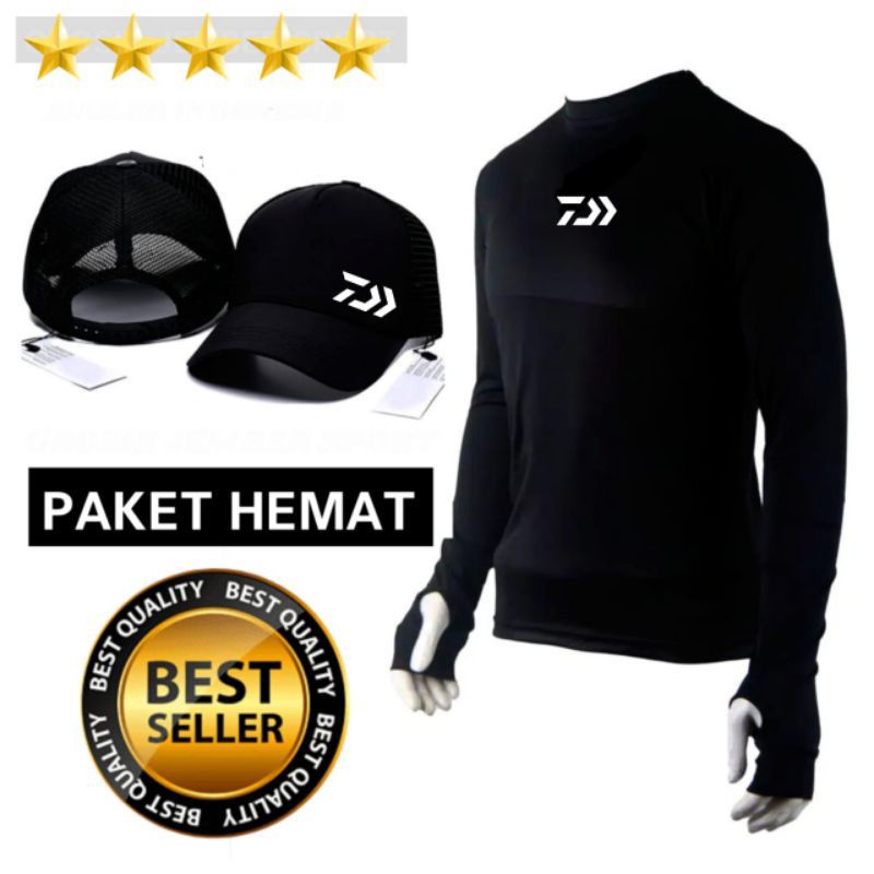Jual Baju mancing lengan panjang manset mancing topi outdoor mancing ...