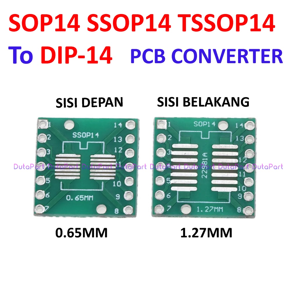 Jual PCB Board SMD SOP14 SSOP14 TSSOP14 To DIP14 DIP 14 Adapter Converter | Shopee Indonesia