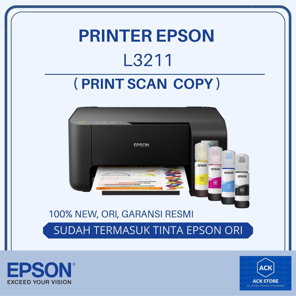 Jual Printer Epson EcoTank L3211 All in One AIO Print Scan Copy ...