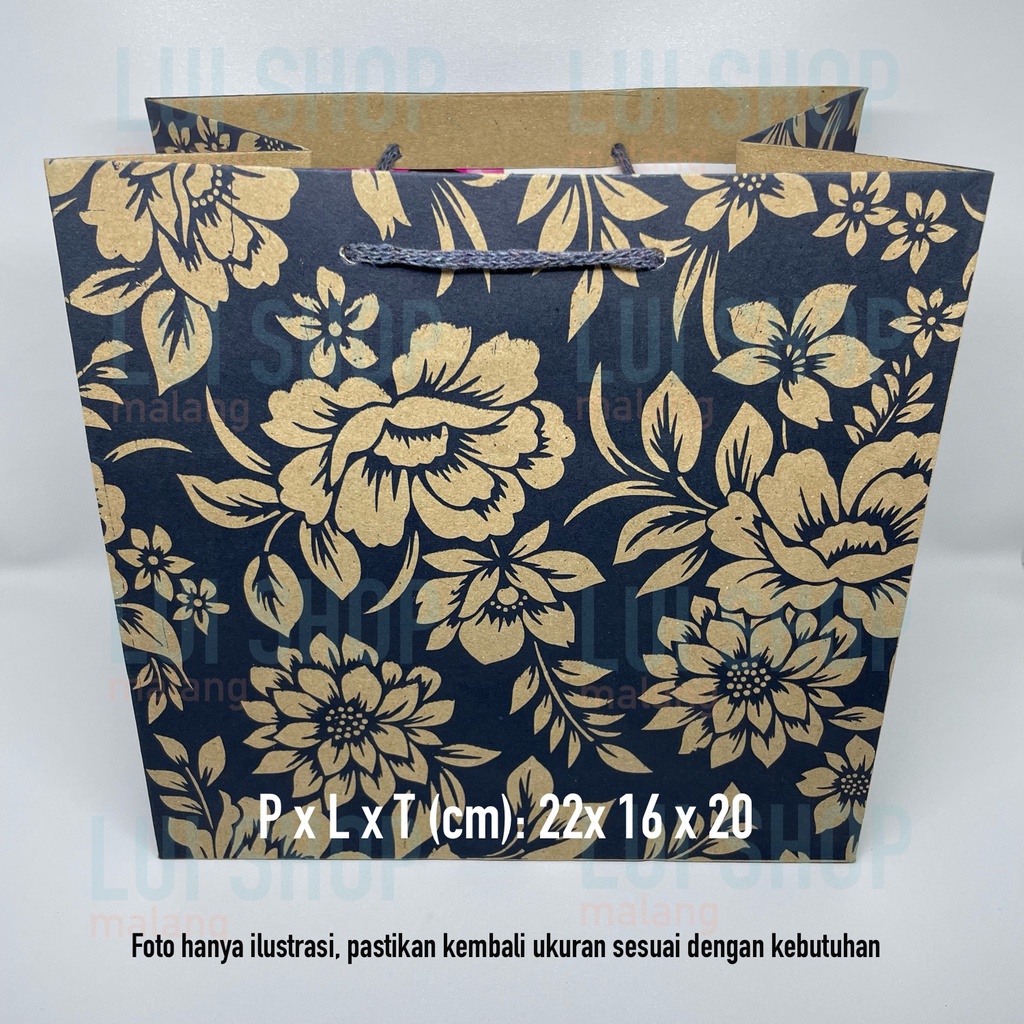 Jual TAS KERTAS BATIK NBK untuk Dus Kue ( PILIHAN WARNA RANDOM) PER ...