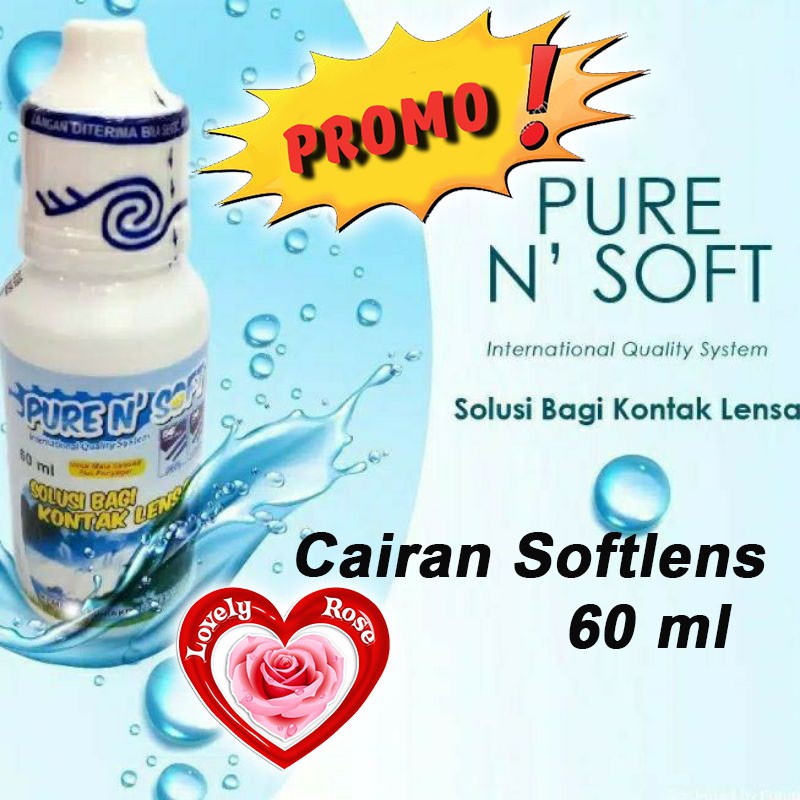 Jual PURE N' SOFT CAIRAN SOFTLENS 60 ML/PURE N' SOFT PEMBERSIH SOFTLENS ...