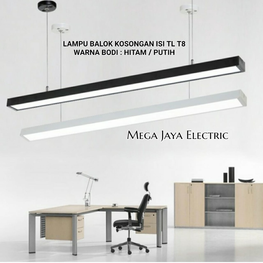 Jual LAMPU BALOK KOSONGAN TL T8 / LAMPU KANTOR OFFICE PLAFON GANTUNG TL ...