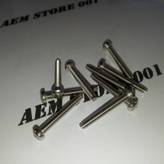 Jual Baut JP M4 X 30 (3cm) stainless 304 pan screw | Shopee Indonesia