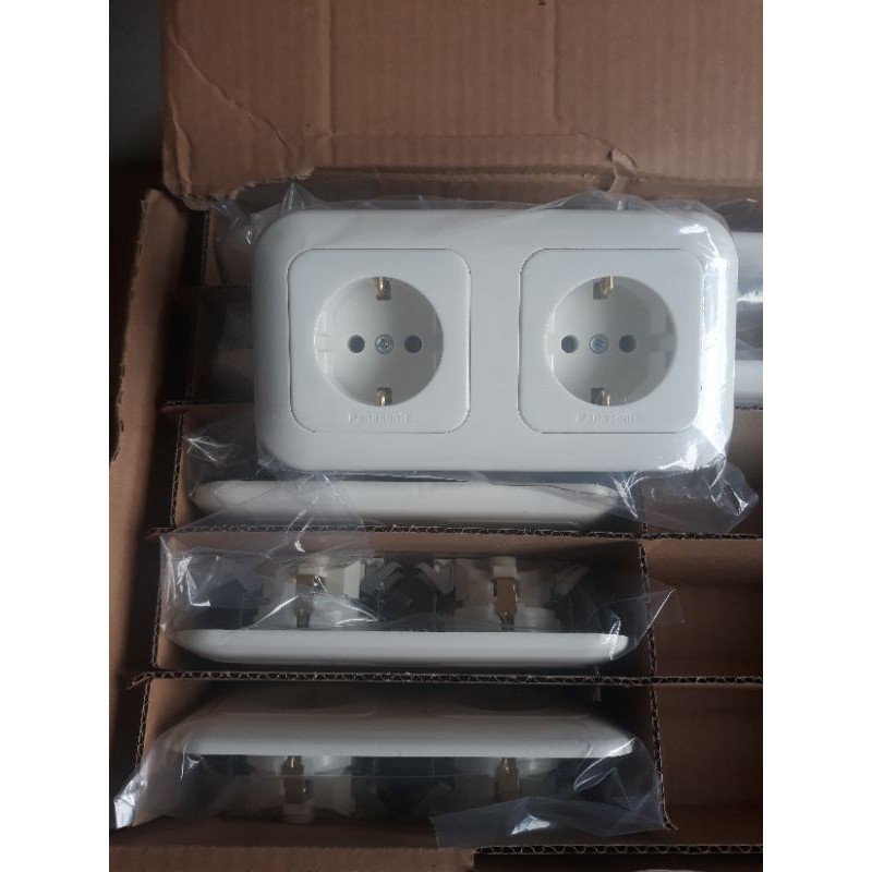 Jual Panasonic Stop Kontak Double WEJP 11322-7 dikota pontianak ...