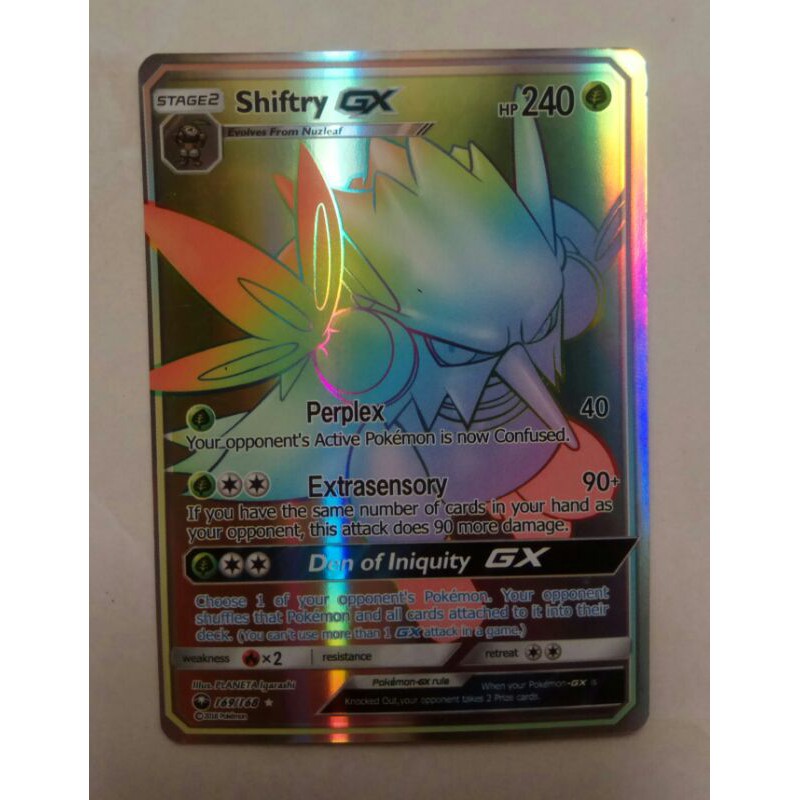 Jual Kartu Pokemon Hologram Shiftry GX Rainbow | Shopee Indonesia