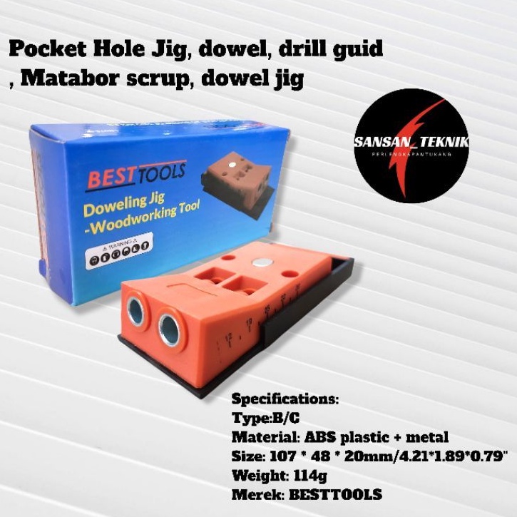 Jual Pocket Hole Jig, dowel, drill guid, Matabor scrup, dowel jig ...