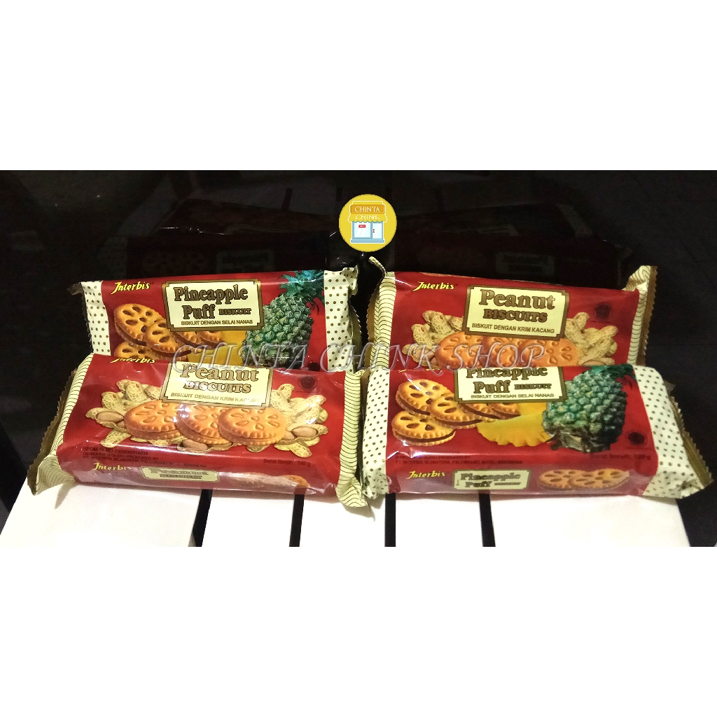 Jual Interbis Biskuit Peanut Kacang / Pineapple Nanas Pack Kecil 140g ...