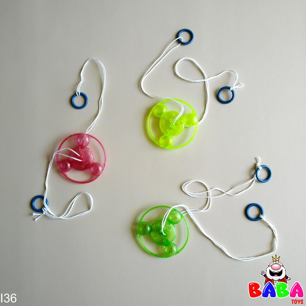 Jual Mainan Anak Traditional Gasing Tangan Plastik dan Benang Kecil ...