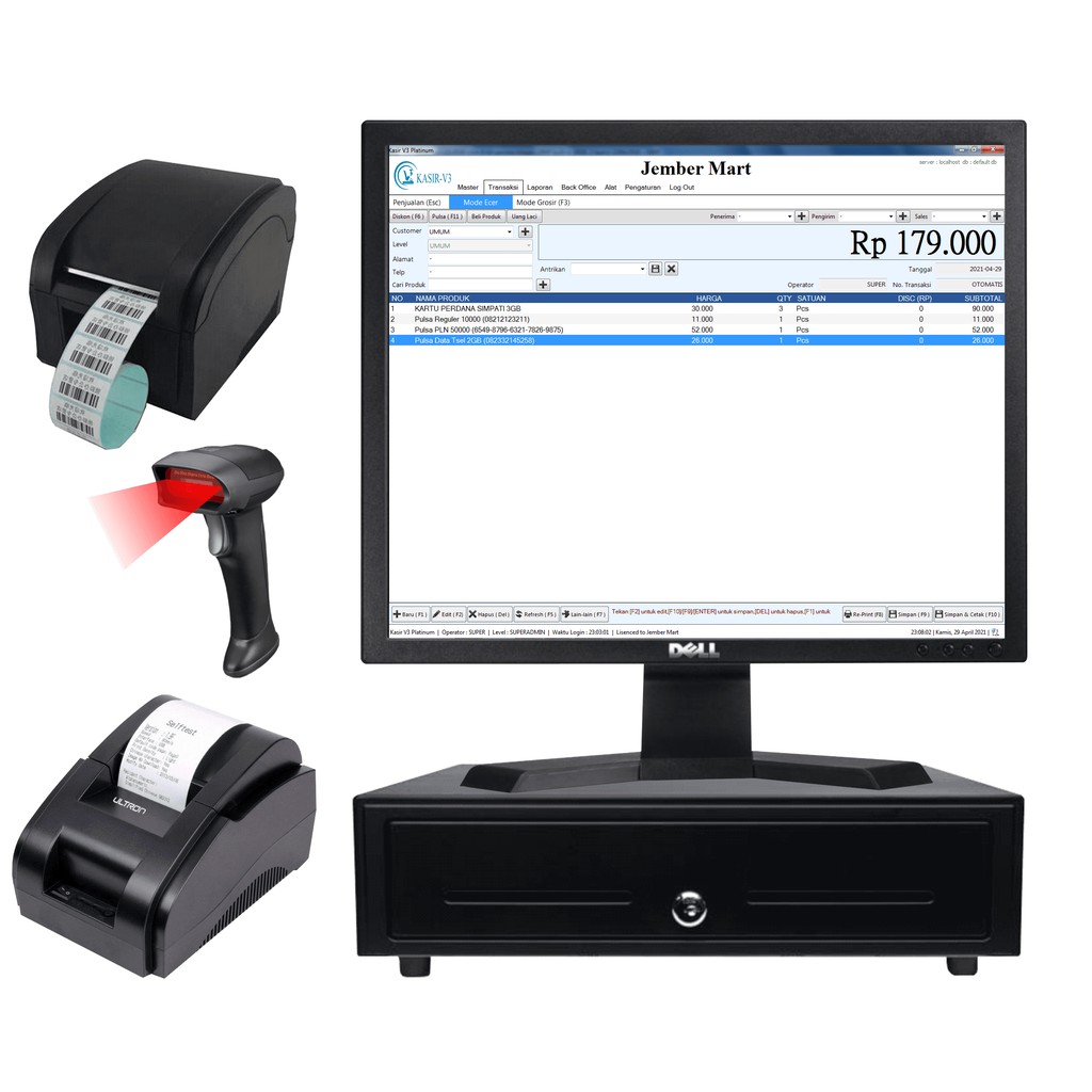 Jual Aplikasi Kasir V3 Profesional Support Cetak Struk dan Scan Barcode ...