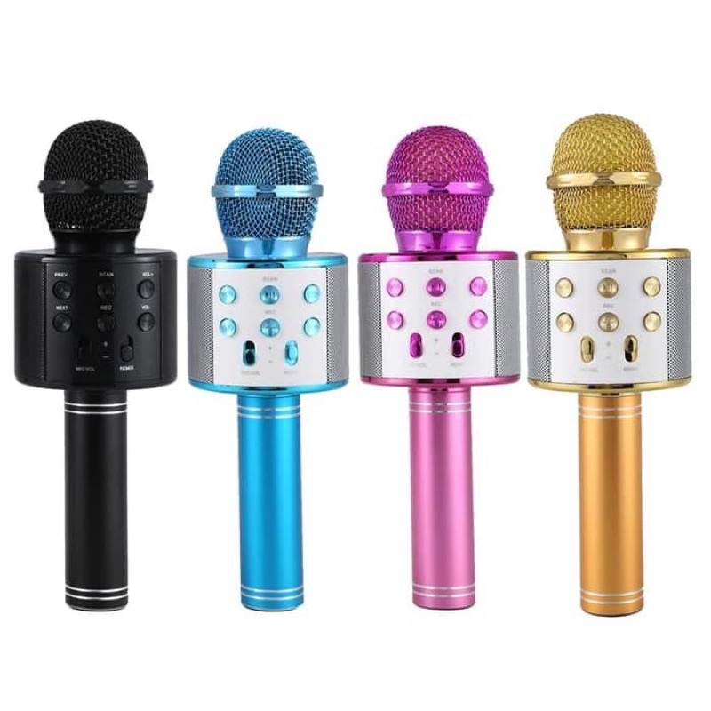 Jual Mic Karaoke WS858 Mikrofon Original Wireless Bluetooth Mic Smule Suara diJamin Bagus Bisa ...