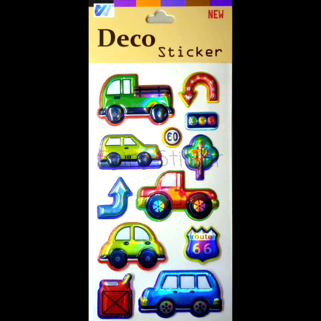 Jual Stiker Timbul Pop Up Sticker Gambar Tempel Anak Edisi Mobil Cars ...