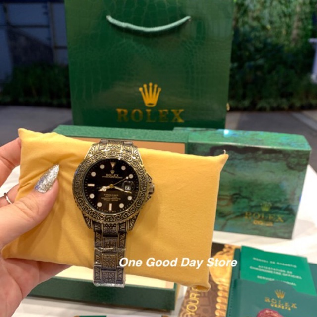 Jual Rolex batik gold black | Shopee Indonesia