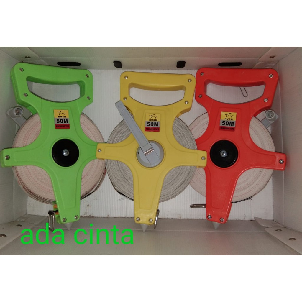 Jual Meteran Fiber 50M Rol Meter Tancap Alat Ukur 50Meter Premium ...