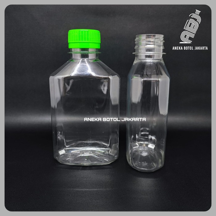 Jual Botol gepeng 250 ml / Botol ciu 250 ml / Botol plastik 250ml ...