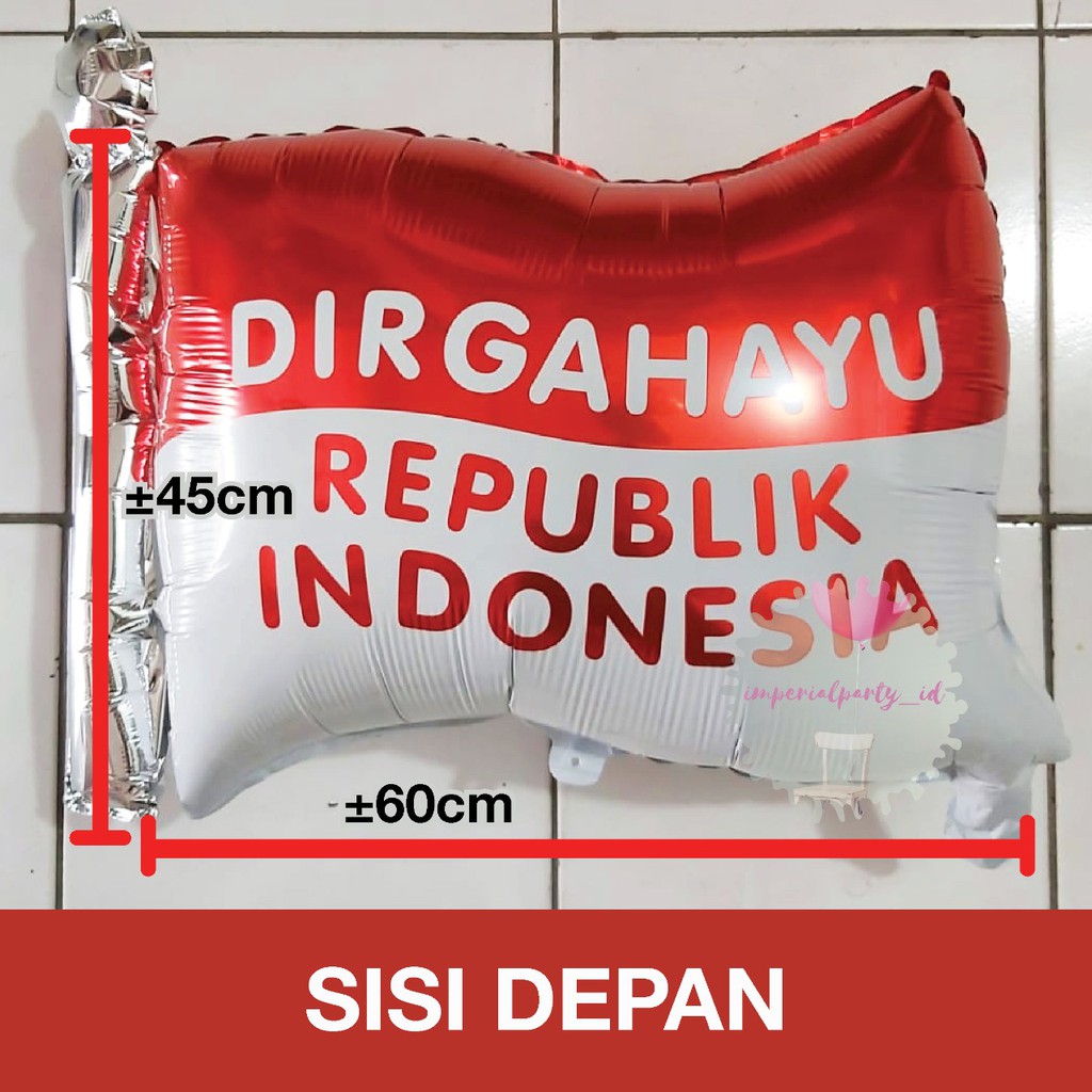 Jual Balon Foil Bendera Dirgahayu HUT RI Balon Merah Putih Besar ...