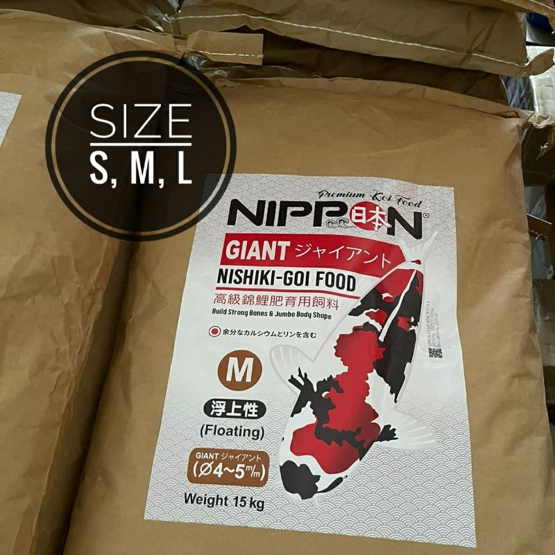 Jual Pakan Pelet import Nippon koi food Giant Bone Original 15kg ...