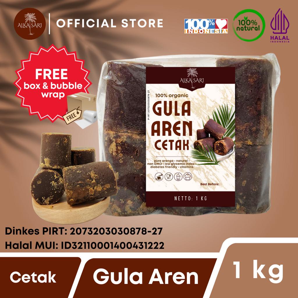Jual Premium Gula Aren Cetak / Nira Aren Kawung Asli Organik Alka Sari ...