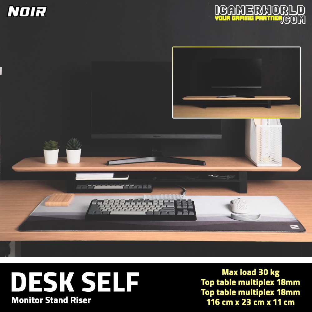Jual Noir Desk Shelf / Monitor Stand Riser | Shopee Indonesia