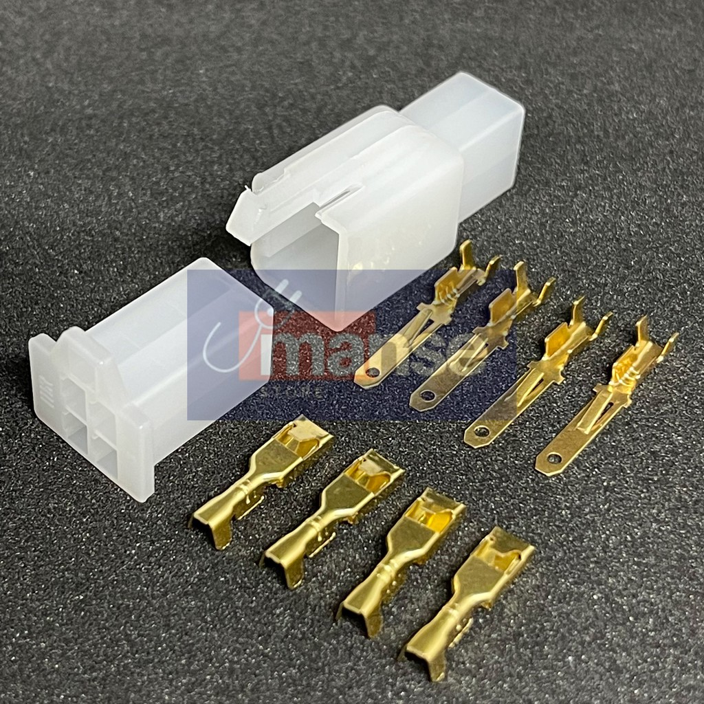 Jual Socket Motor 4 Pin Kecil / Soket Konektor Kabel 4 Pin + Skun (isi ...