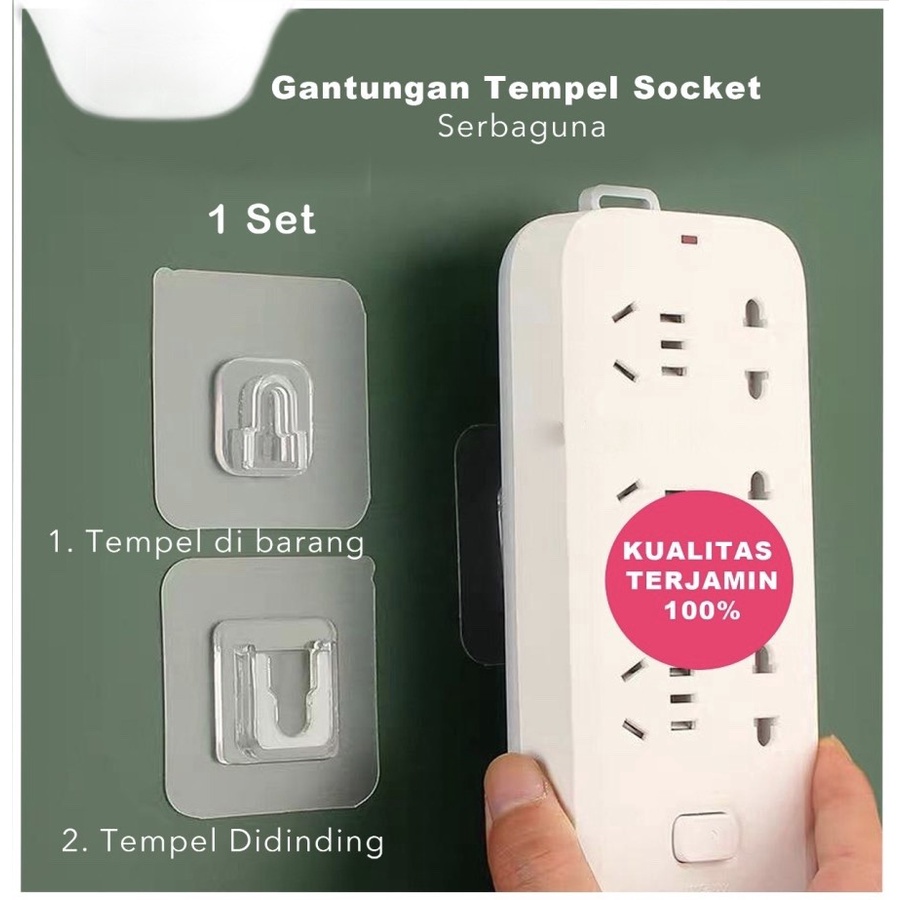 Jual Hook 2 Sisi Gantungan Tempelan Tembok Perekat Serbaguna | Shopee ...
