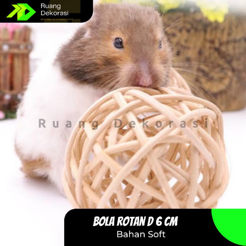 Jual Bola Rotan Dekorasi Aesthetic Ukuran 6 CM Mini Rattan Ball ...