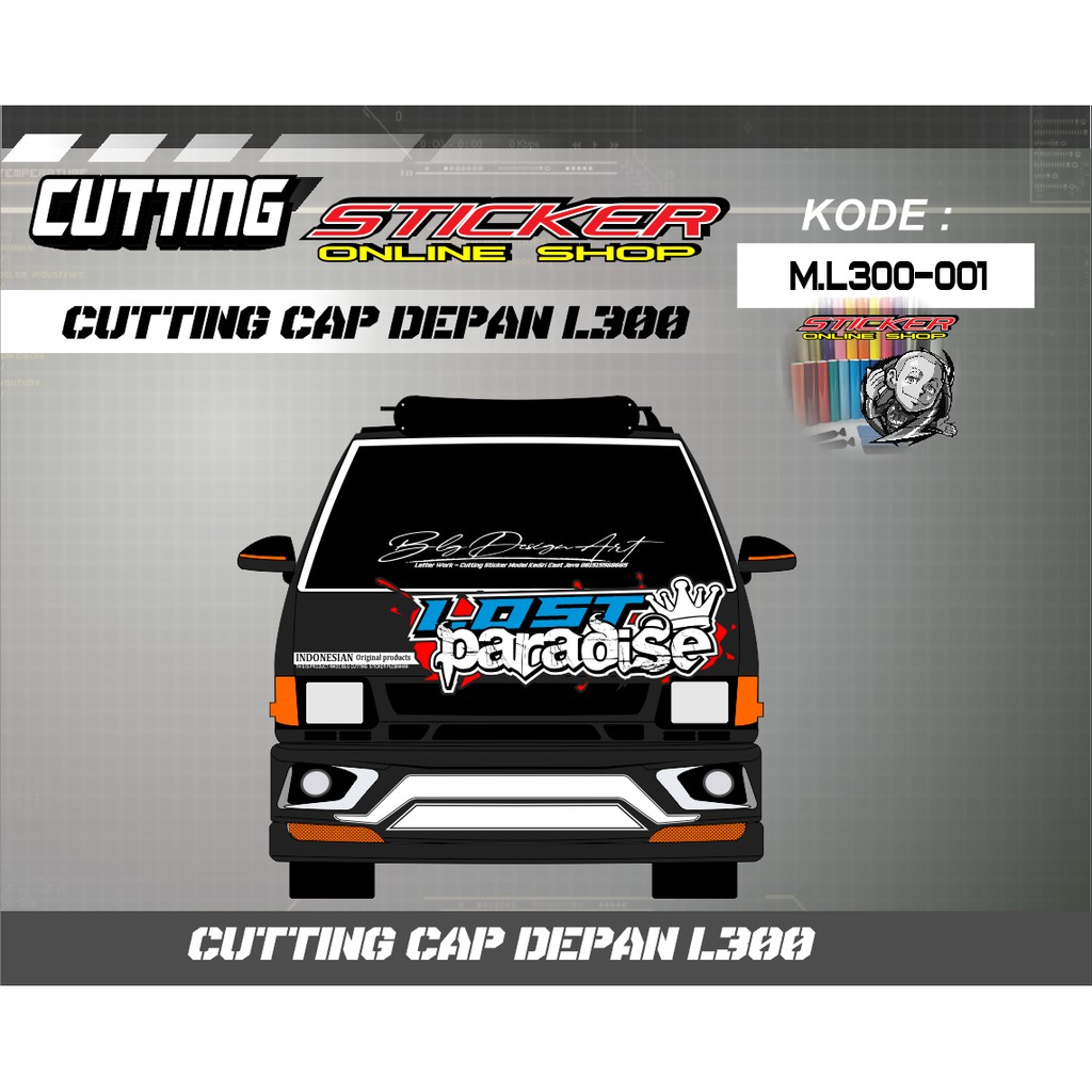 Jual STICKER CUTTING KAP DEPAN MITSUBISHI L300 PICK UP NEW DESIGN ...