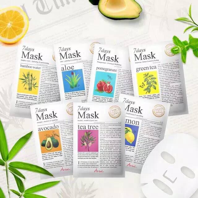 Jual (COD )MASKER ARIUL 7Days 7 Days Mask Sheet 20g (paket) | Shopee ...