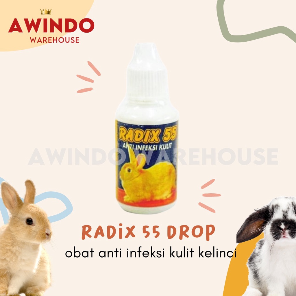 Jual RADIX 55 OBAT KELINCI ANTI INFEKSI KULIT SCABIES GATAL KUDIS ...